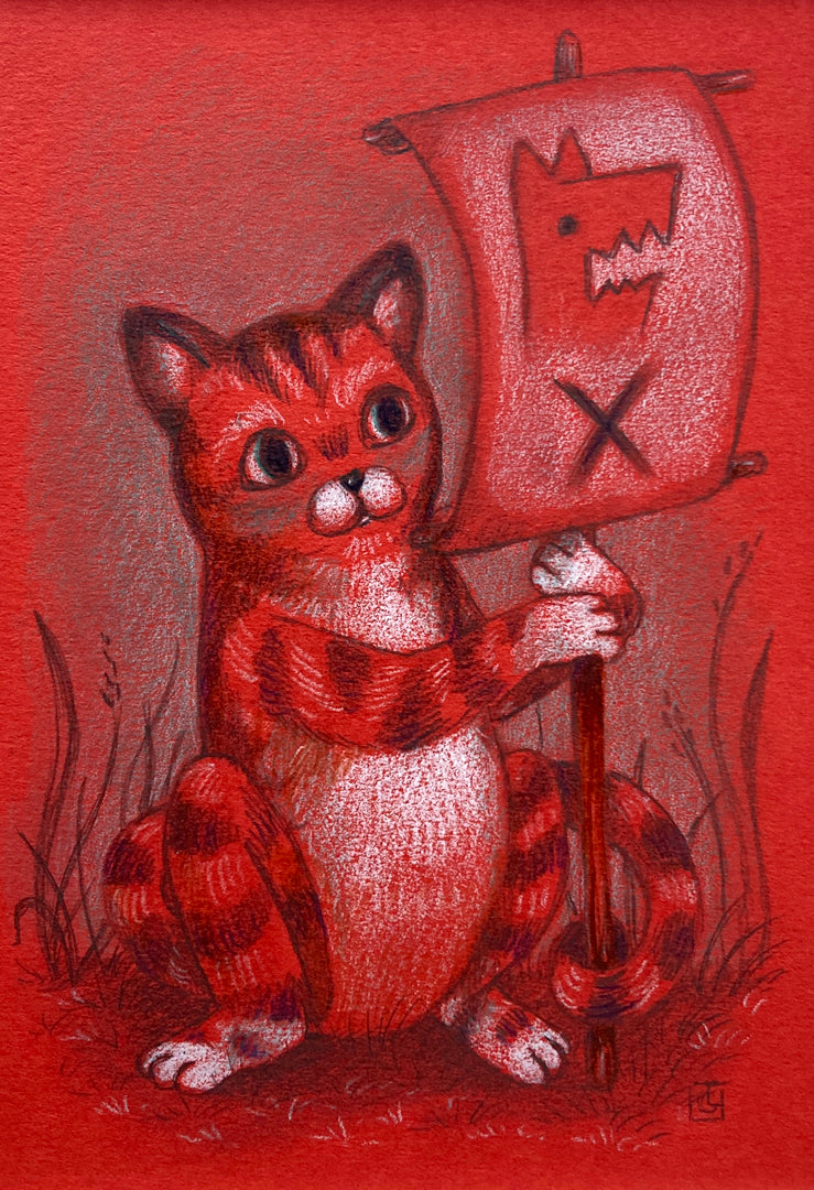 Laura Catherwood "Witness (cat)" – Vertical Gallery