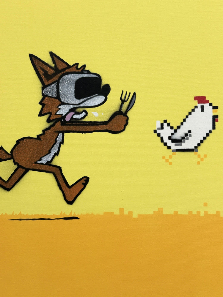 Mau Mau "Chicken in the Matrix (canary)" – Vertical Gallery