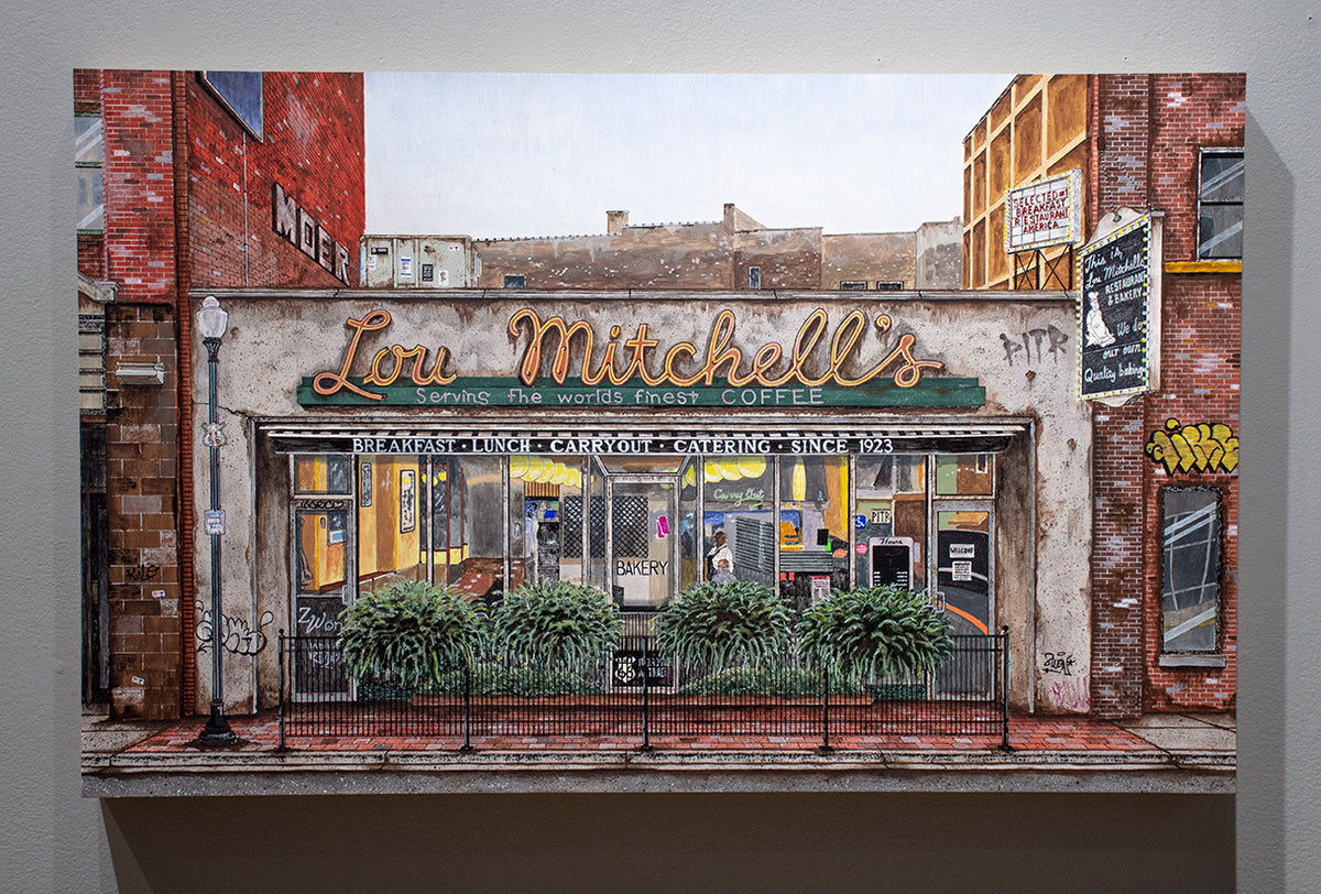 Pizza in the Rain "Lou Mitchell’s" – Vertical Gallery