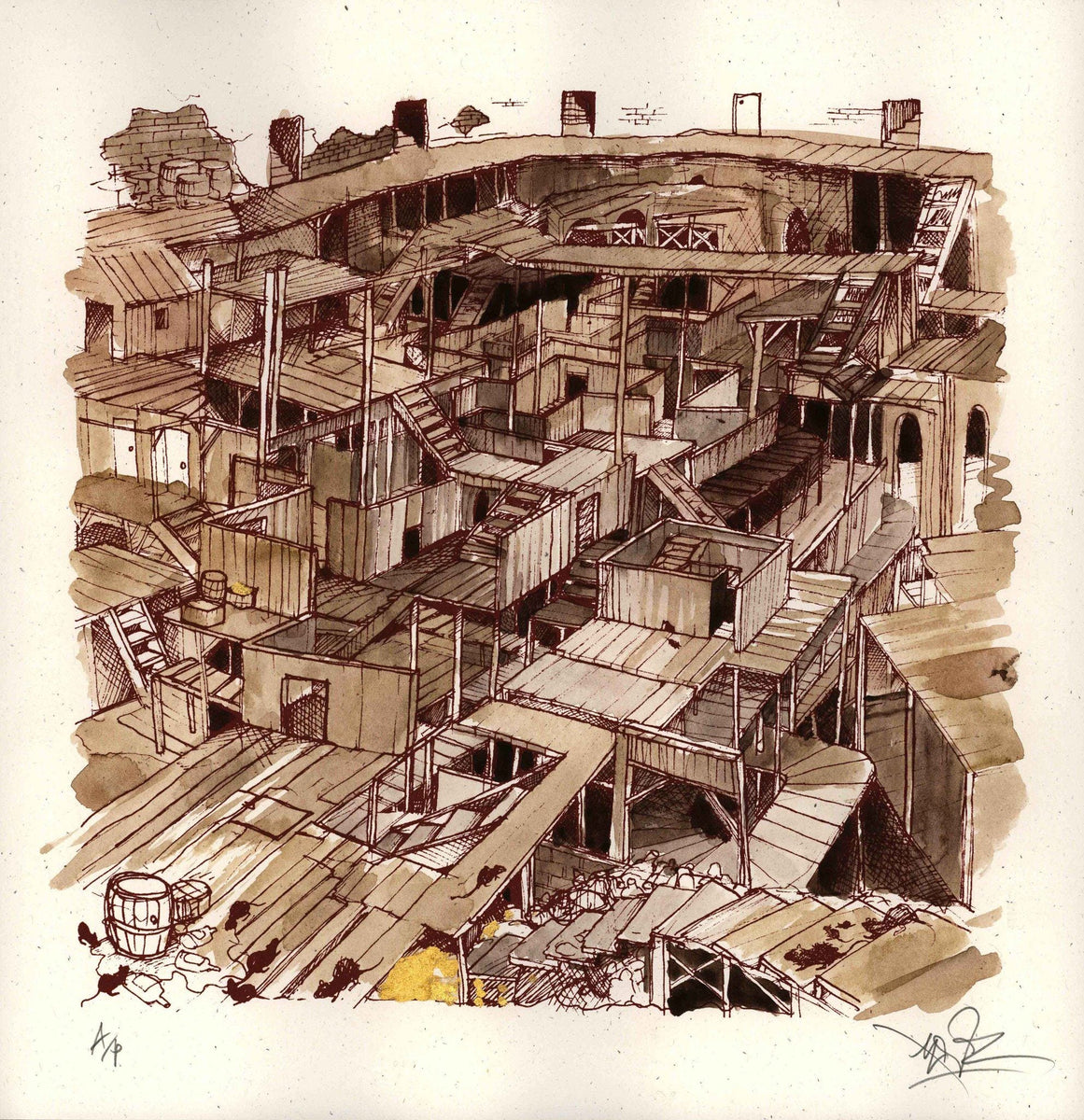 Xenz "Labyrinth AP Screen Print" – Vertical Gallery